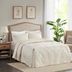 Polyester Microfiber Reversible Mini Queen Bedspread Set In Cream by ...