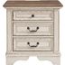 Realyn Two Tone 3 Drawer Nightstand by Ashley Furniture | 1StopBedrooms
