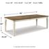 Realyn White Extendable Rectangular Dining Table by Ashley Furniture | 1StopBedrooms
