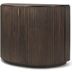 Terra Light Brown Wood Fluted Round Side Table by Mercana | 1StopBedrooms