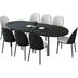 Tule 71 Inch Oval Dining Table In Black by LeisureMod | 1StopBedrooms