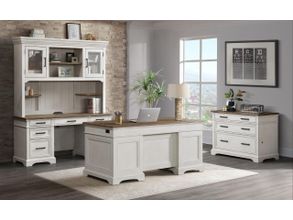 Magnolia Manor Antique White Jr Executive Home Office Set by Liberty ...